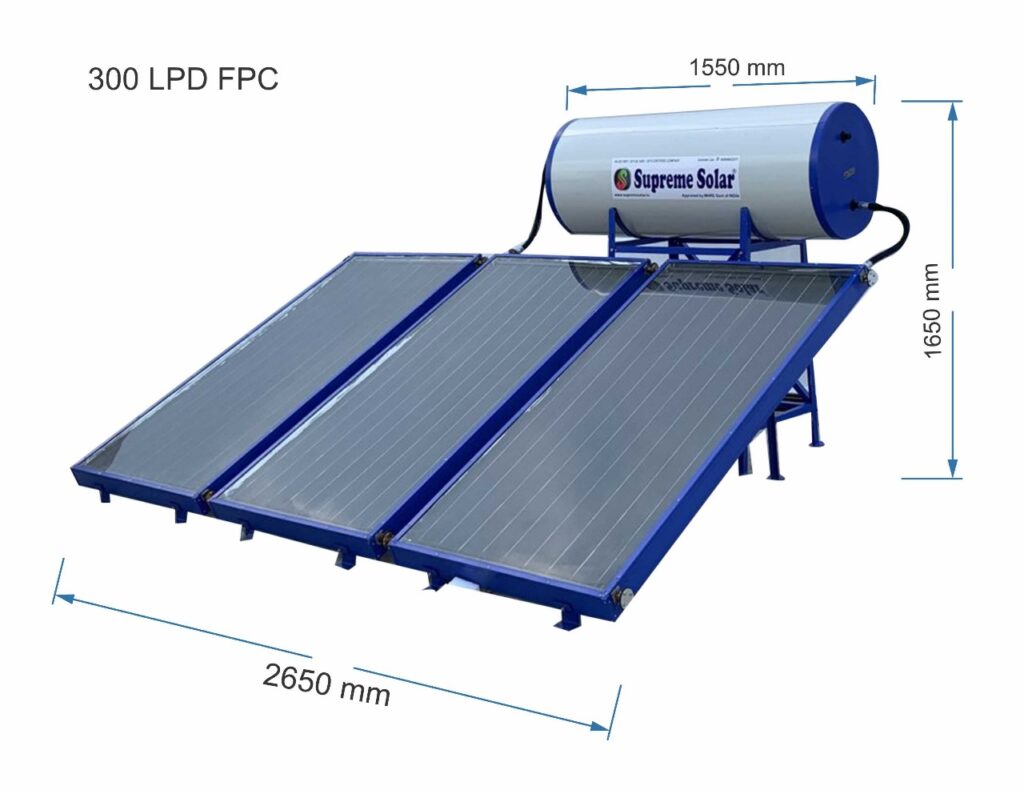 Supreme Solar 300 Ltr Pressurized | Call: 9632417722